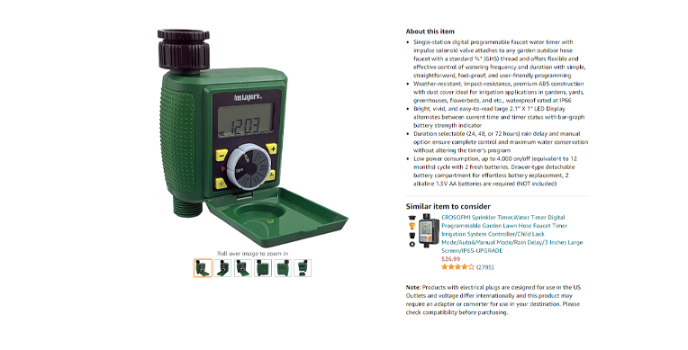 Instapark Hose Timer – Water-resistant Timers For Garden Hoses