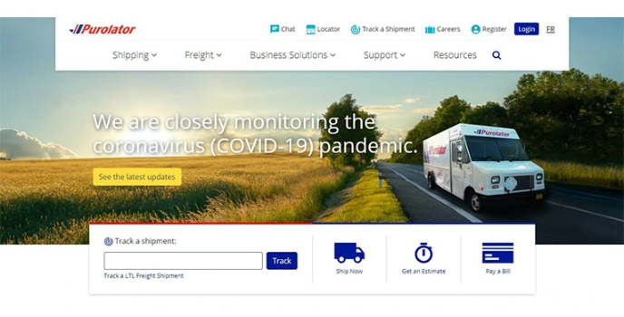 Purolator Company - Safe Online Parcel Delivery And Shipment Service