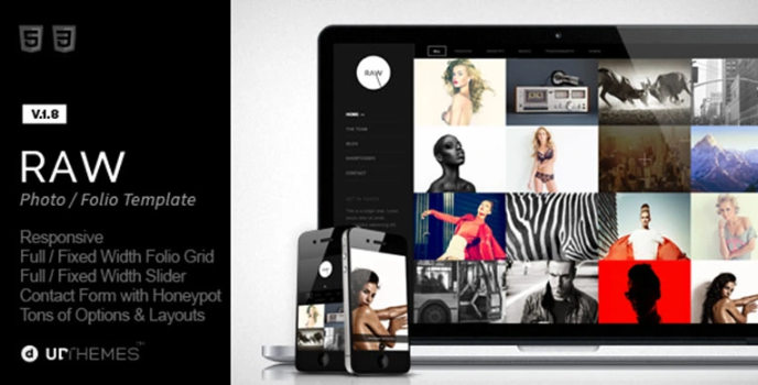 Raw Creative Photography HTML Website Template For Photographers